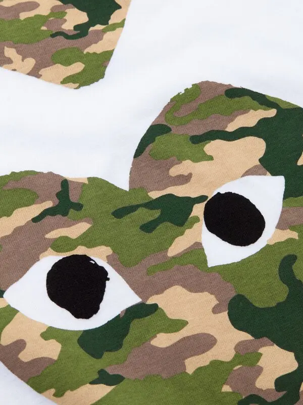 Play Comme Des Garcon Double Camo Logo T-shirt