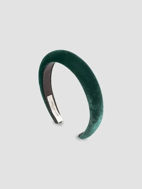 JENNIFER BEHR Tori Velvet Headband - Emerald