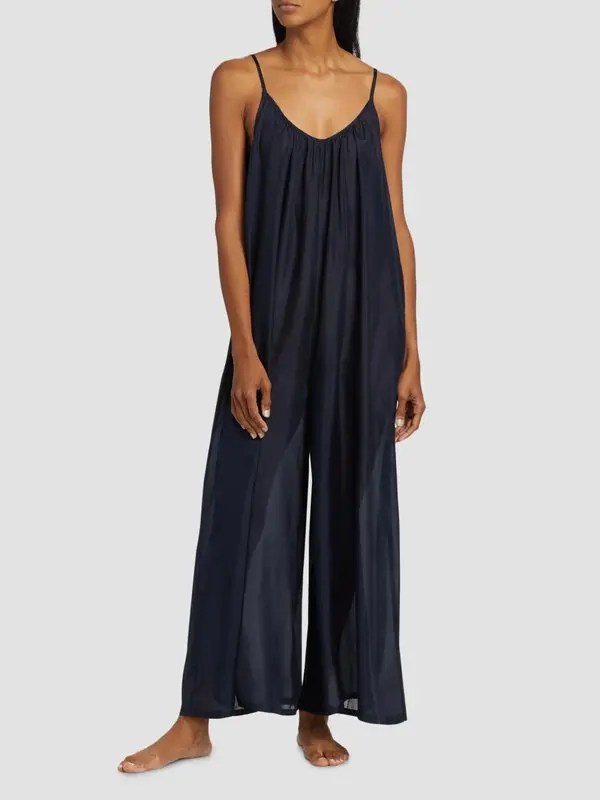 Pour Les Femmes Silk Charmeuse Jumpsuit