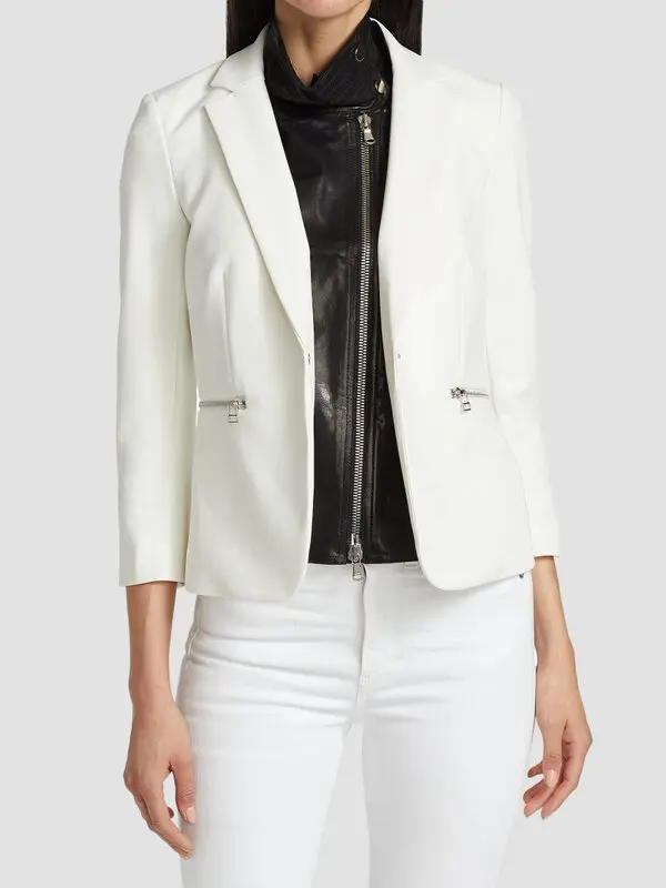 Veronica Beard Moto Leather Dickey