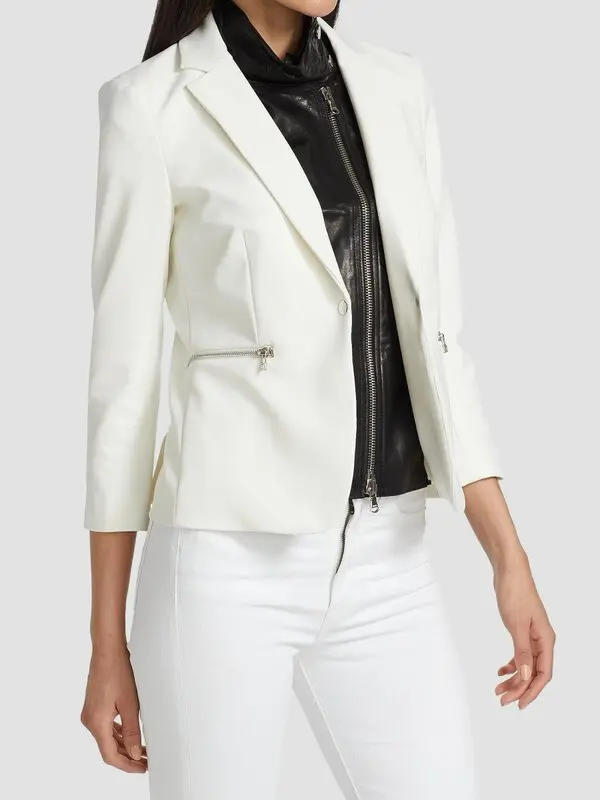 Veronica Beard Moto Leather Dickey