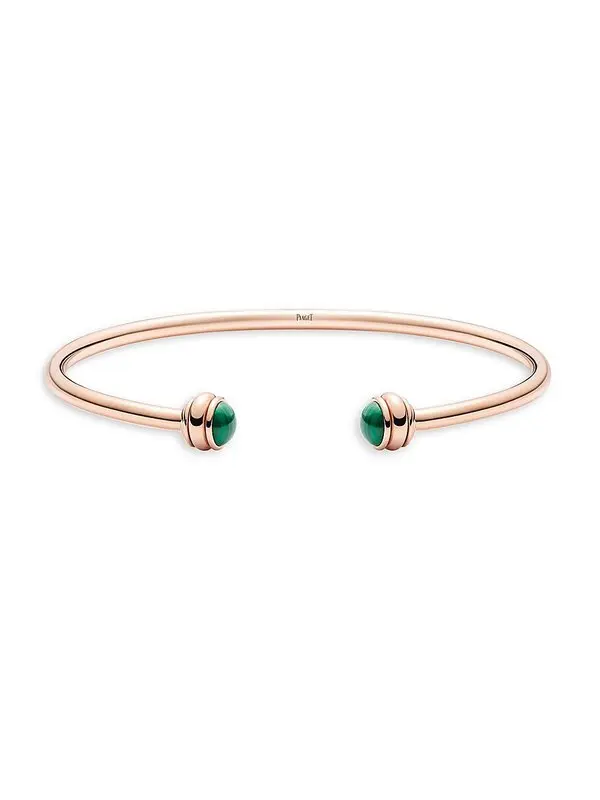 PIAGET Possession Malachite Cabochons & 18k Open Bangle