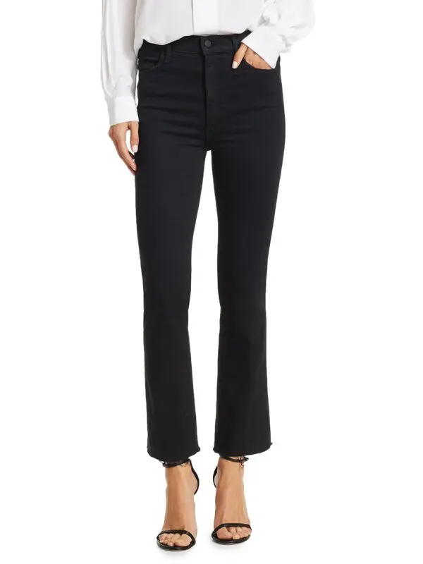 MOTHER The Hustler High-rise Ankle Fray Jeans