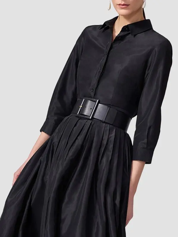 Carolina Herrera Signature Taffeta Blouse - Black