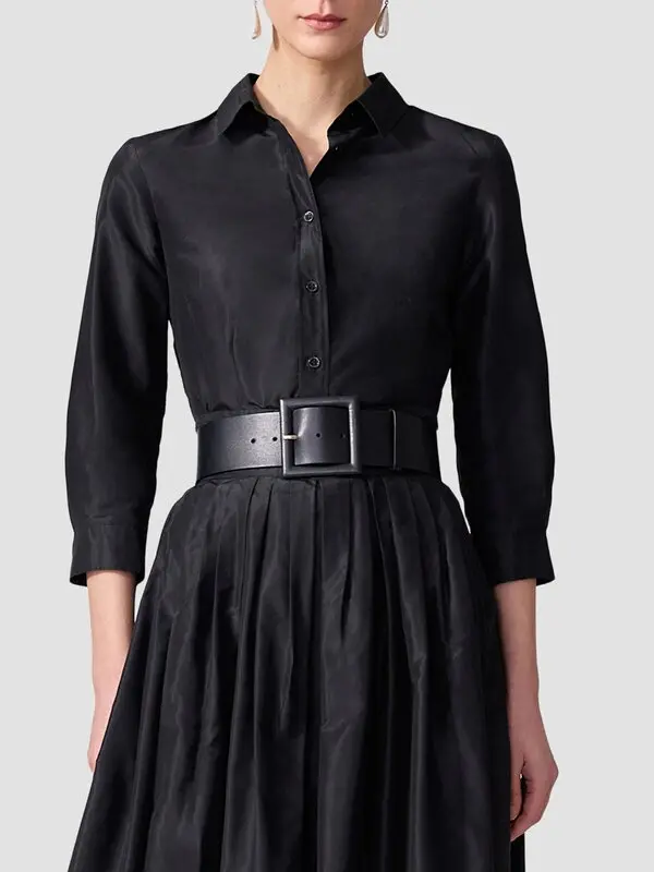 Carolina Herrera Signature Taffeta Blouse - Black