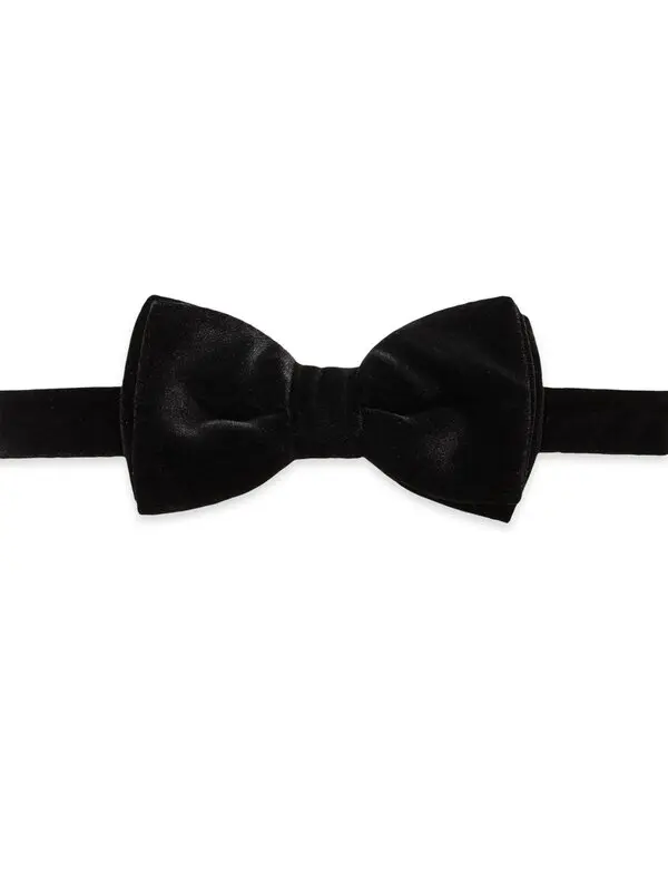 Eton Velvet Pre-tied Bow Tie - Black