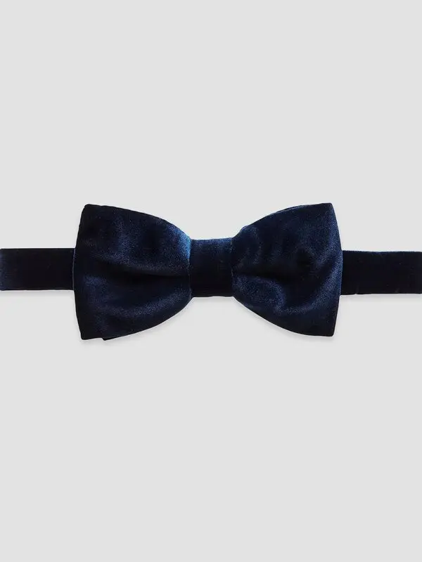 Eton Velvet Pre-tied Bow Tie - Blue