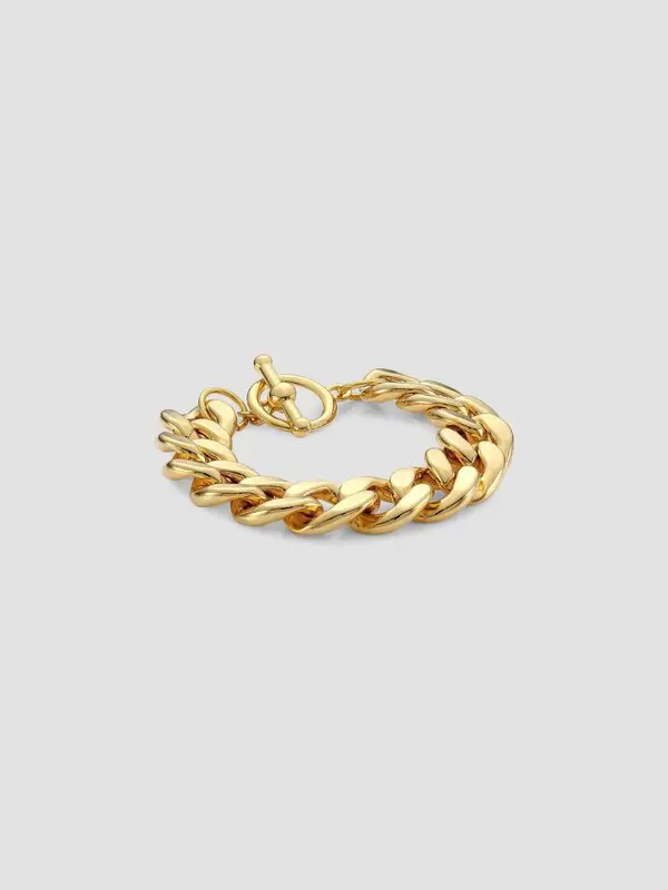 KENNETH JAY LANE 20k--plated Curb-chain Bracelet