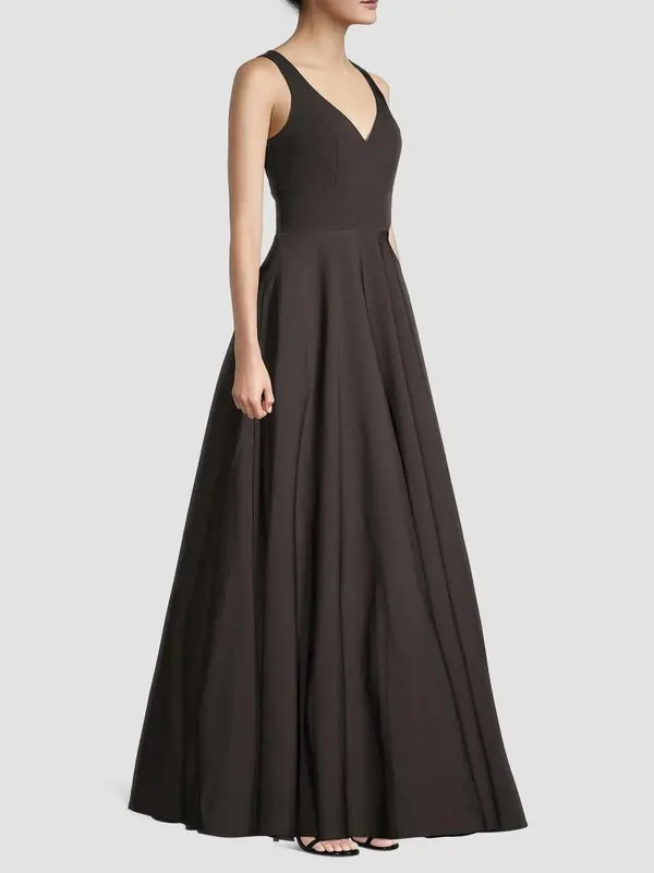 Mac Duggal Tailored V-neck Ballgown