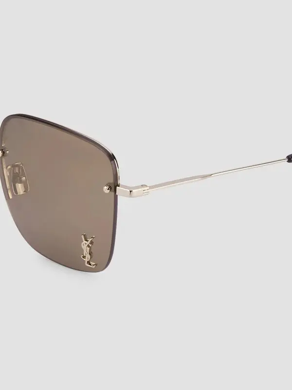 Saint Laurent Monogram 58mm Square Sunglasses - Brown