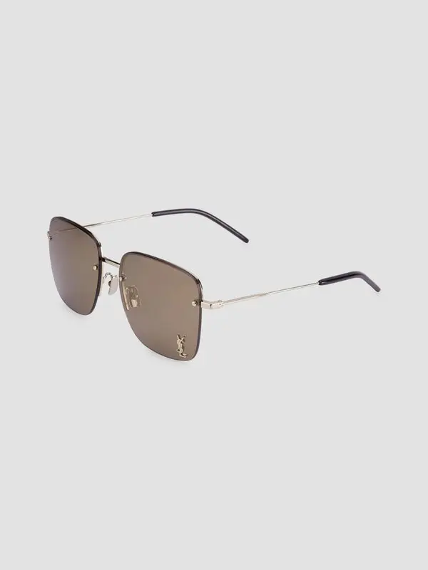 Saint Laurent Monogram 58mm Square Sunglasses - Brown