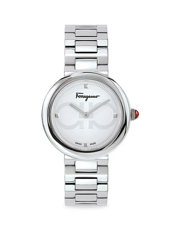 FERRAGAMO Chic Stainless Steel Bracelet Watch