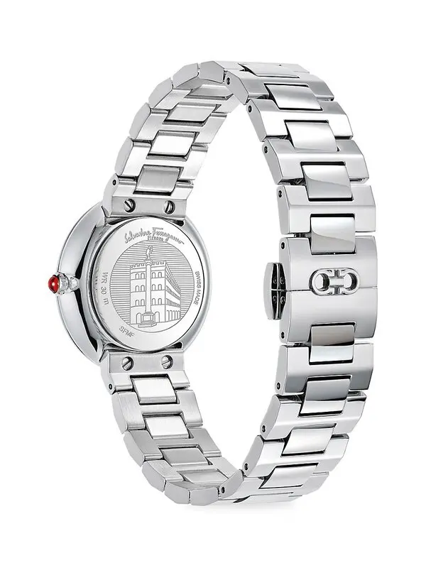 FERRAGAMO Chic Stainless Steel Bracelet Watch