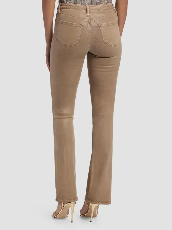 L'Agence Selma Coated Baby Bootcut Jeans