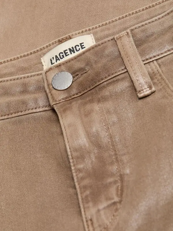 L'Agence Selma Coated Baby Bootcut Jeans