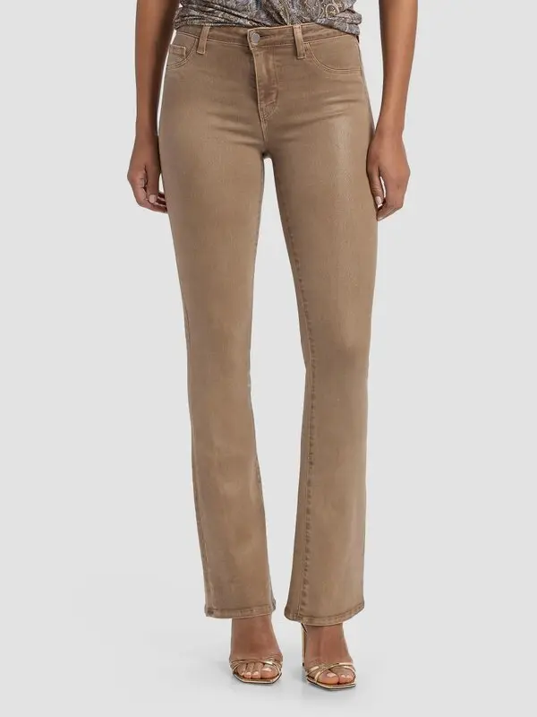 L'Agence Selma Coated Baby Bootcut Jeans