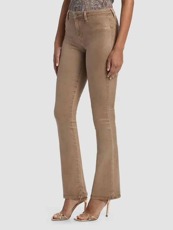 L'Agence Selma Coated Baby Bootcut Jeans