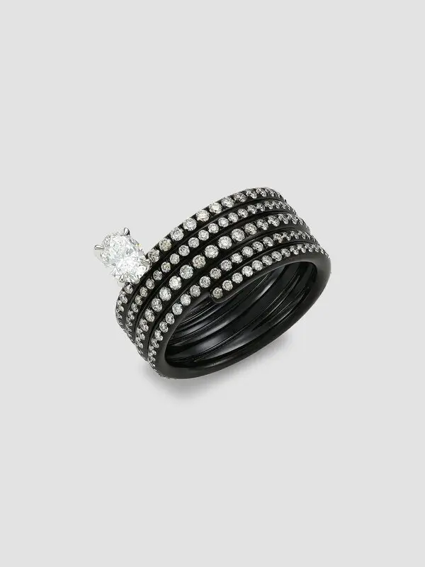 REPOSSI Blast 18k Gold & Diamond Ring - Black