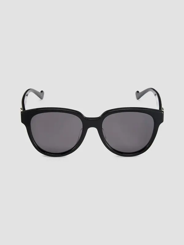 Gucci 53mm Round Oval Panthos Sunglasses - Black