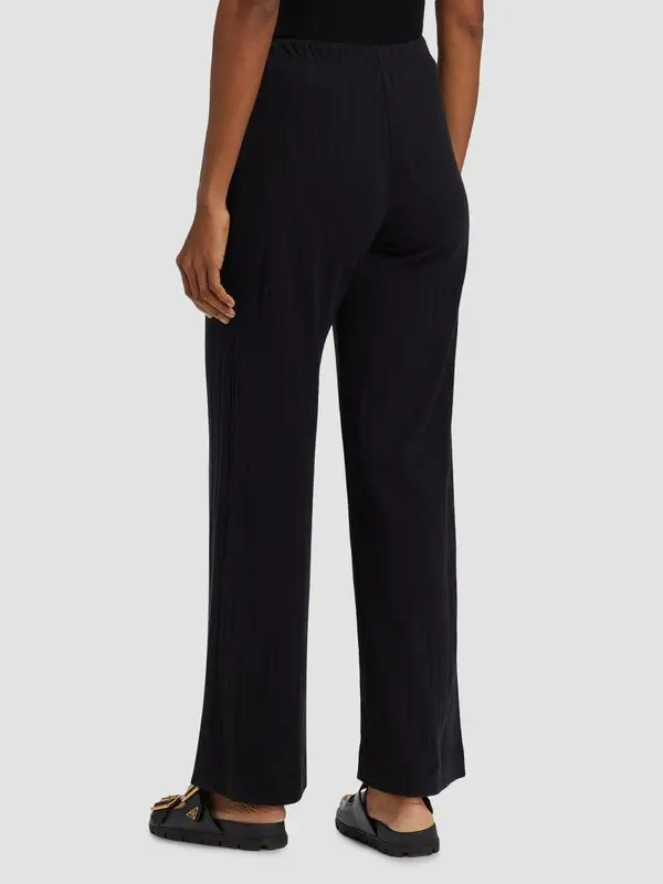 LESET Boxer Rib-knit Pants - Black