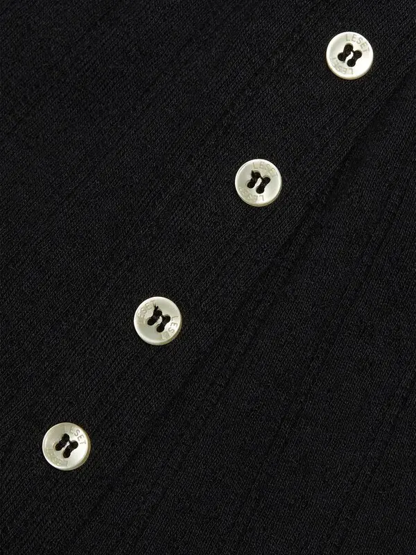 LESET Boxer Rib-knit Pants - Black