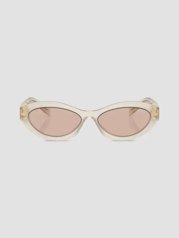 Prada 53mm Geometric Sunglasses - Mauve Opal