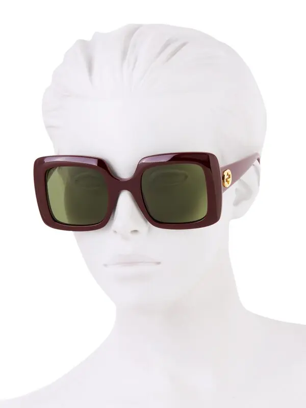 Gucci 52mm Rectangular Squared Sunglasses