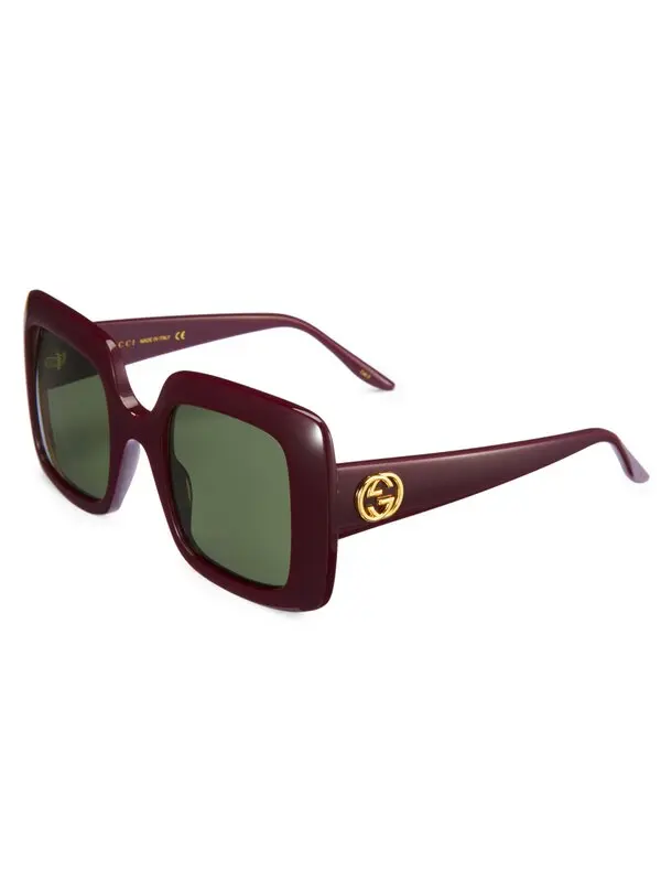 Gucci 52mm Rectangular Squared Sunglasses