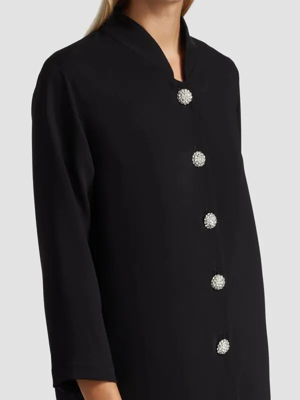 Caroline Rose Suzette Pavé-button Crepe Jacket