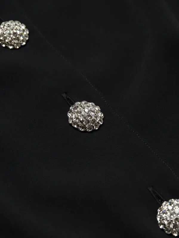 Caroline Rose Suzette Pavé-button Crepe Jacket