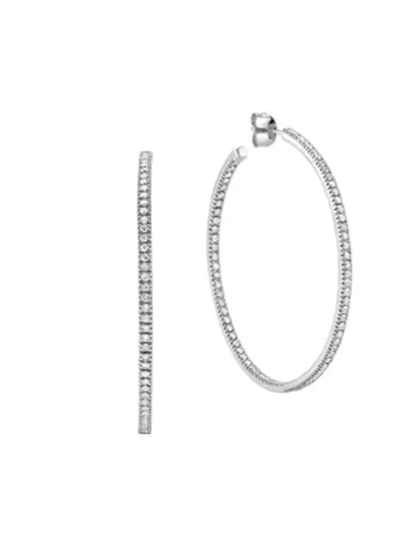 SYDNEY EVAN 14k & Diamond Pave Hoop Earrings