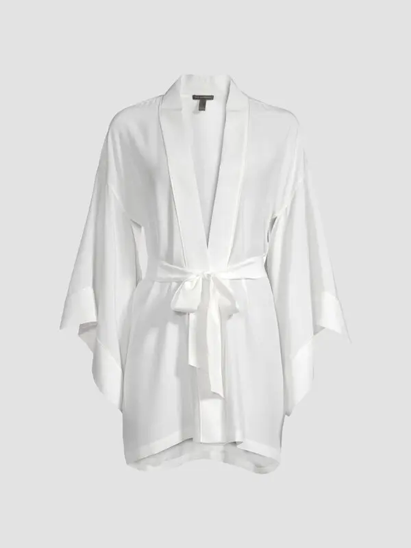 Kiki De Montparnasse Silk Kimono-inspired Robe - Ivory