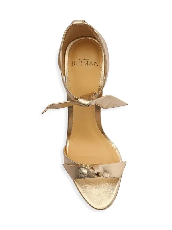 ALEXANDRE BIRMAN Clarita Metallic Leather Sandals
