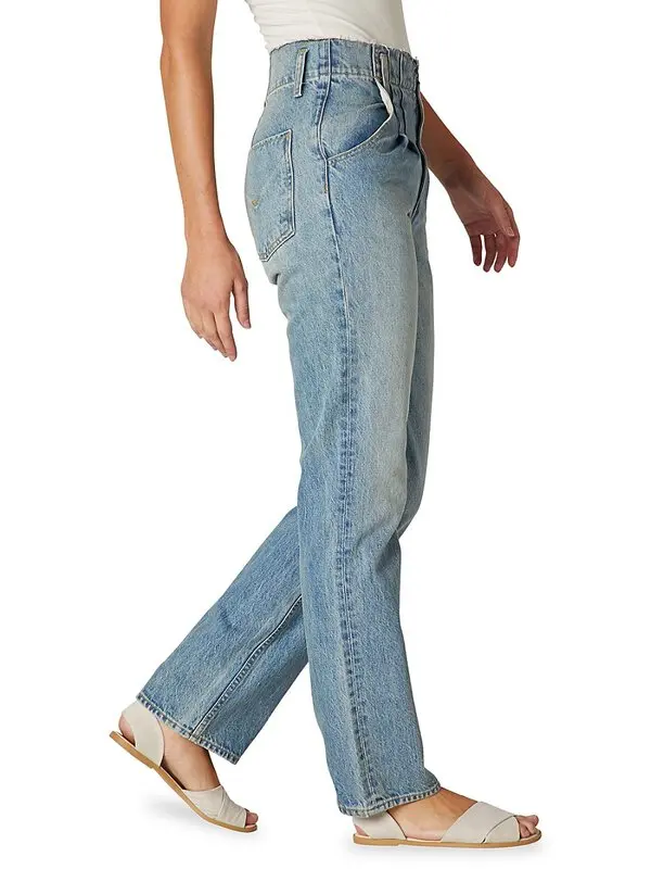 Hudson Jeans Pleated Straight-leg Jeans