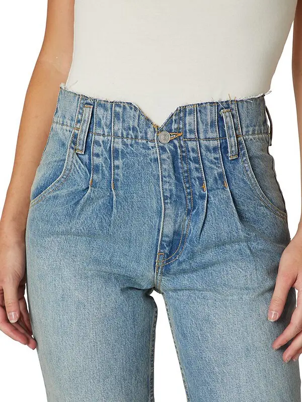 Hudson Jeans Pleated Straight-leg Jeans