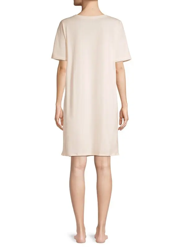 Hanro Cotton Deluxe Sleepshirt - Crystal Pink
