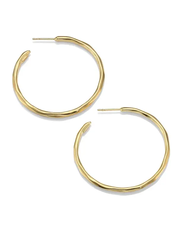 Ippolita Glamazon 18k Yellow #3 Hoop Earrings/1.65 - Gold