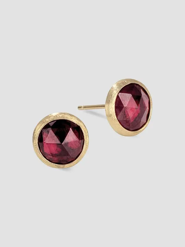 Marco Bicego Jaipur Color 18k Yellow Gold & Stud Earrings - Red Garnet