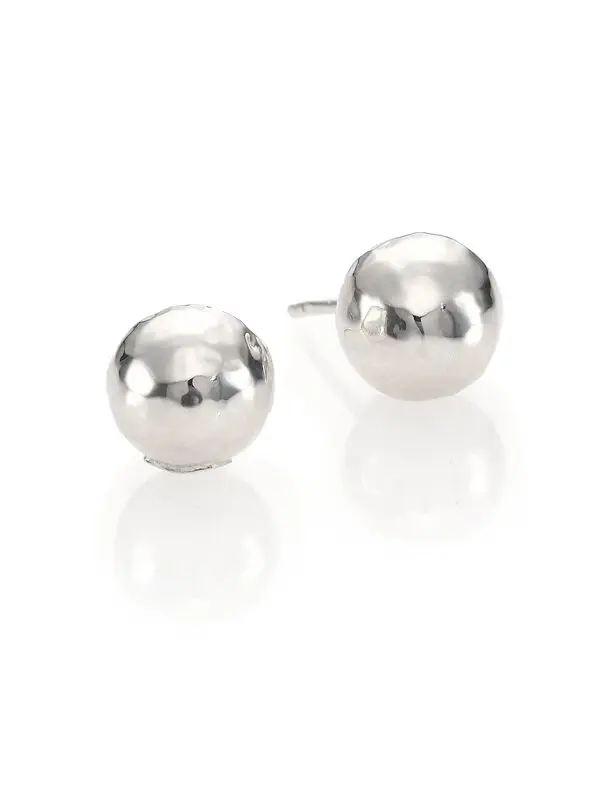 Ippolita Glamazon Sterling Hammered Ball Stud Earrings