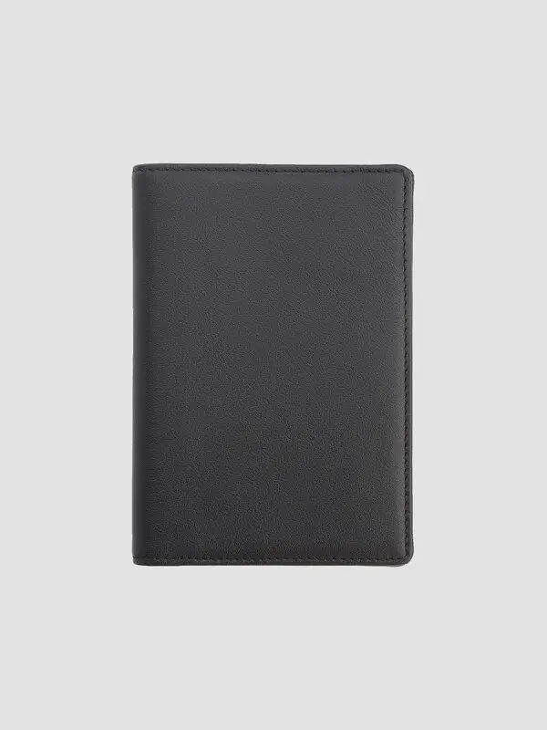 ROYCE NEW YORK Rfid-blocking Leather Passport Case - Black