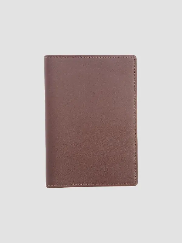 ROYCE NEW YORK Rfid-blocking Leather Passport Case - Brown