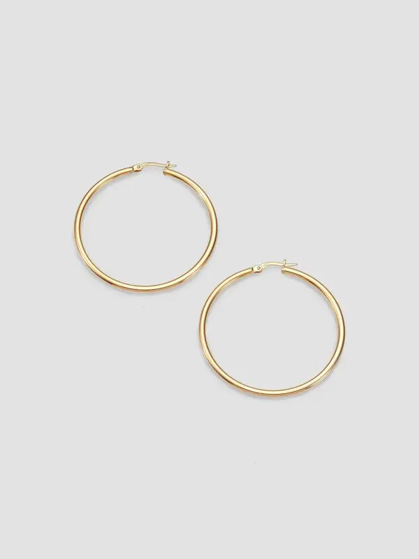 Roberto Coin 18k Yellow Hoop Earrings/1.75