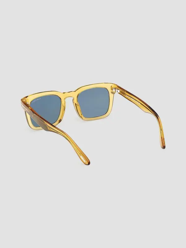 TOM FORD Dax 50mm Square Sunglasses - Yellow Grey