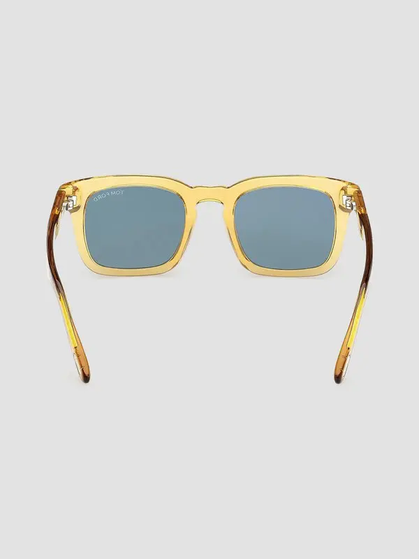 TOM FORD Dax 50mm Square Sunglasses - Yellow Grey