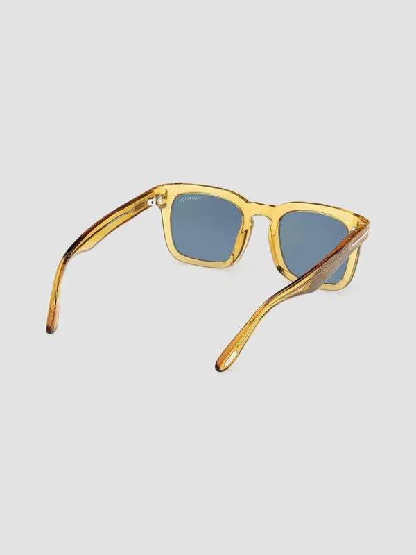 TOM FORD Dax 50mm Square Sunglasses - Yellow Grey