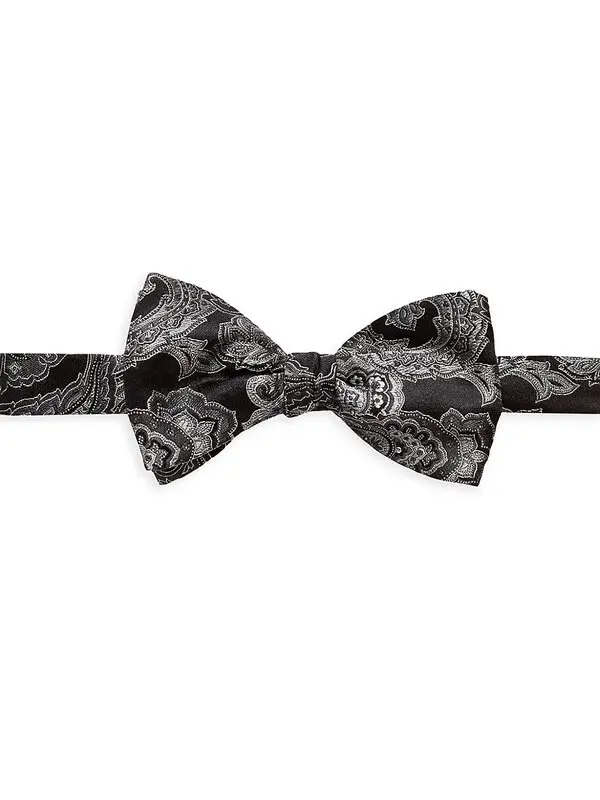 Eton Paisley Silk-blend Pre-tied Bow Tie