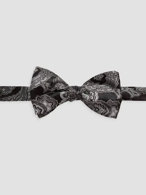 Eton Paisley Silk-blend Pre-tied Bow Tie