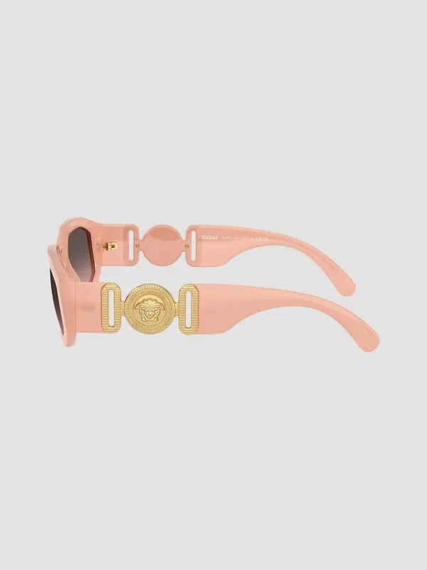 Versace 0ve4361 53mm Hexagon Sunglasses - Pink Grey