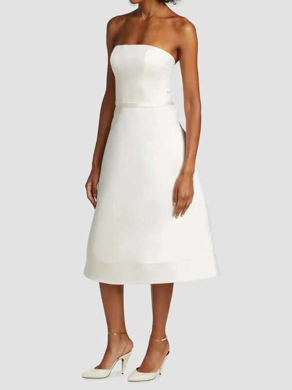 Amsale Duchesse Satin Strapless Dress