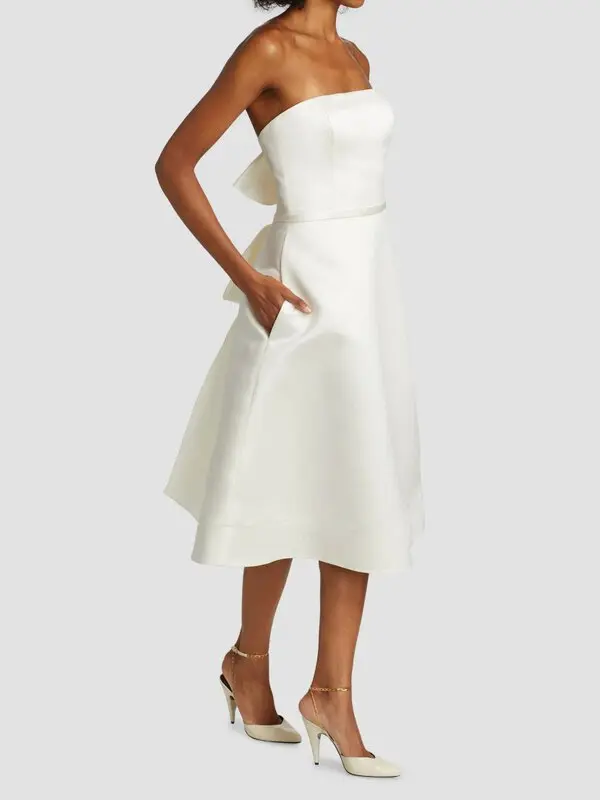 Amsale Duchesse Satin Strapless Dress